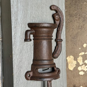 Cast Iron Well Water Pump Wall Hanger Hook Vintage Antique Style Hat ...