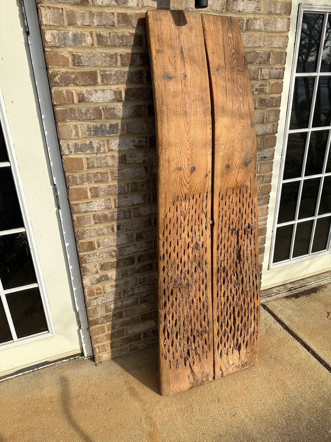 Incredible Primitive Antique Wooden & Stone Harrow Patina Rustic Chic ...