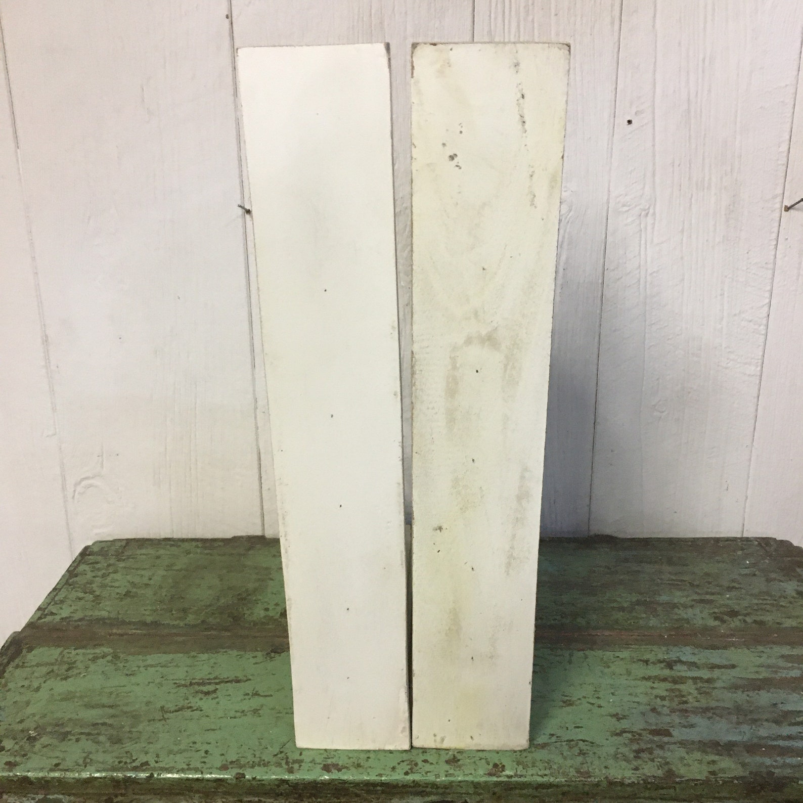 Pair Large Distressed White Wooden Corbels Farmhouse Shabby - Etsy