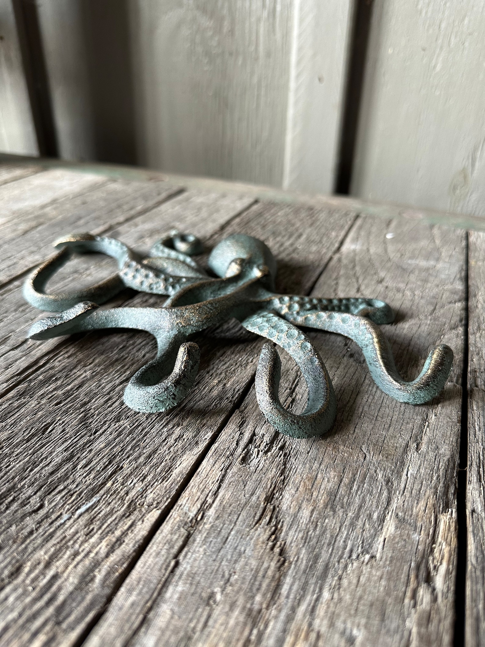 Large Octopus Cast Iron Wall Hanger Hook - Etsy