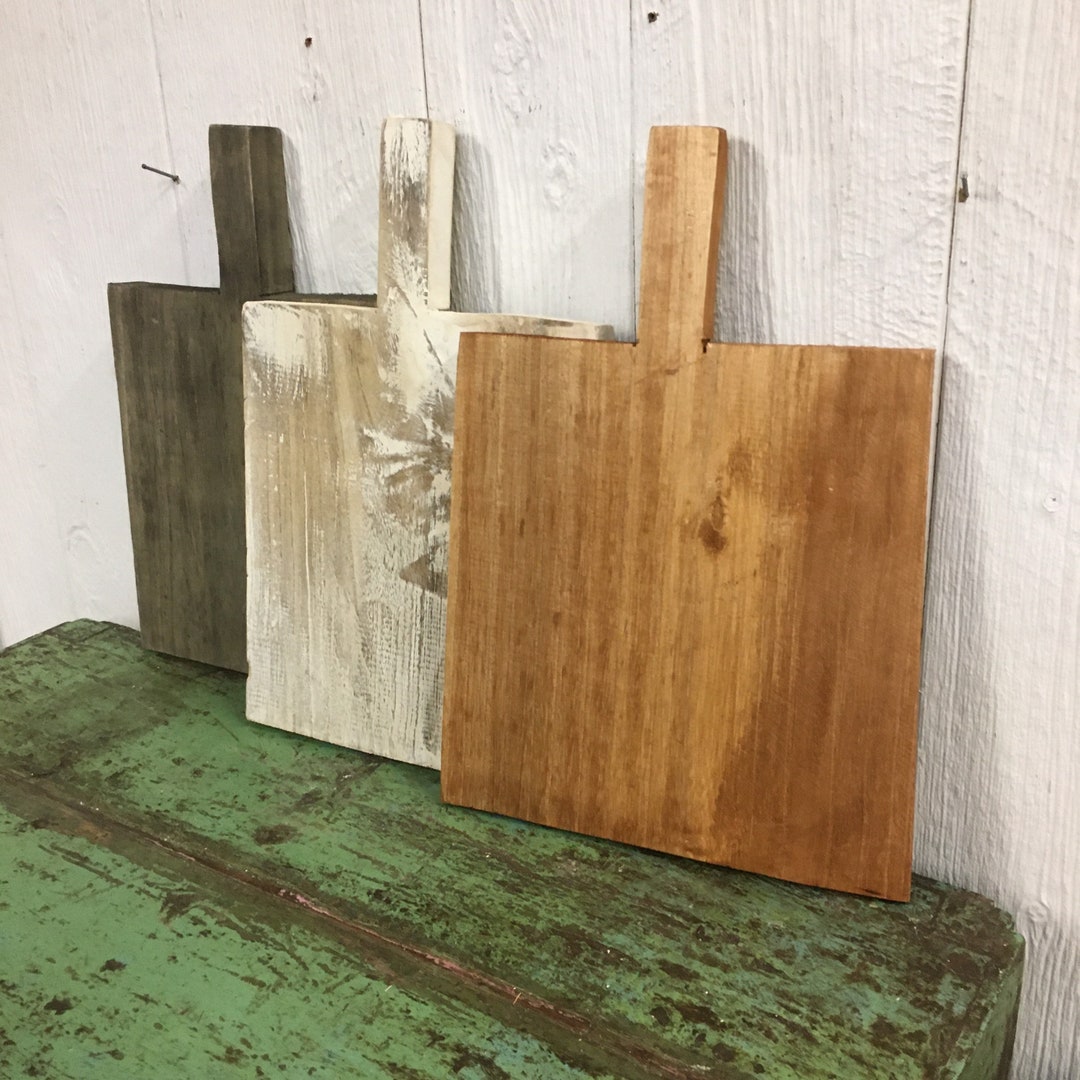 Rustic Decorative Wooden Bread Board - Available in White, Brown ...