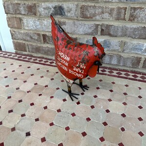 Rustic Metal Chick Figurine - Chicken Baby Chick Hen Statue Rooster ...