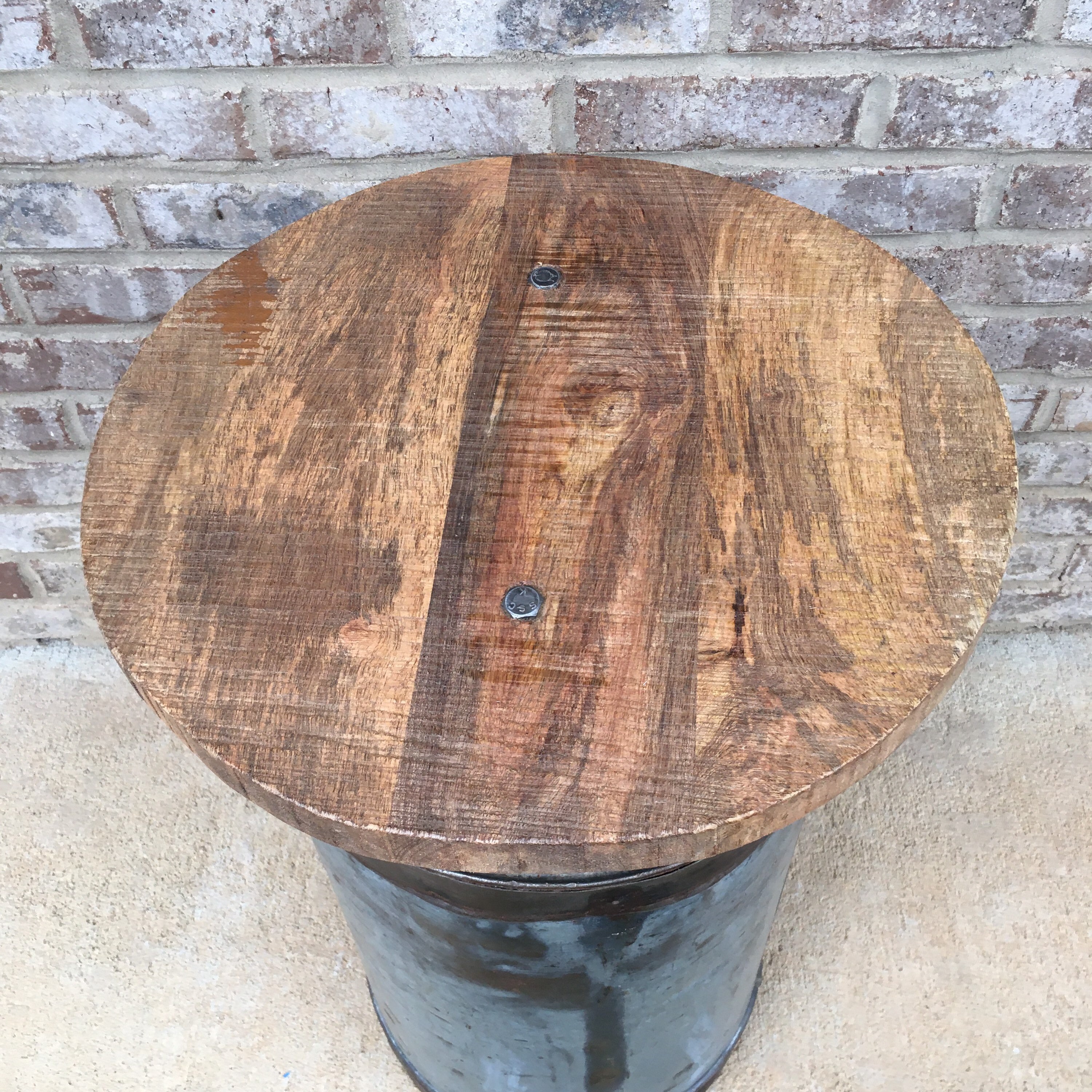 Incredible Antique Milk Can Round Table Reclaimed Wood Rustic - Etsy