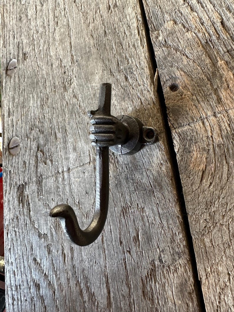 Set of 3 Iron Hand Holding Hook - Unique Hanging Hook - Etsy