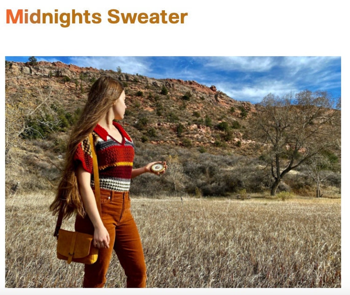 Midnights Sweater Crochet Pattern Anti-hero Tee - Etsy