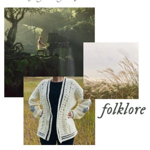 The Folklore Cardigan -- Starry Night Cardigan - Crochet Pattern - Etsy