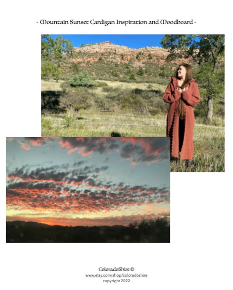 Mountain Sunset Cardigan - Crochet Pattern - Etsy