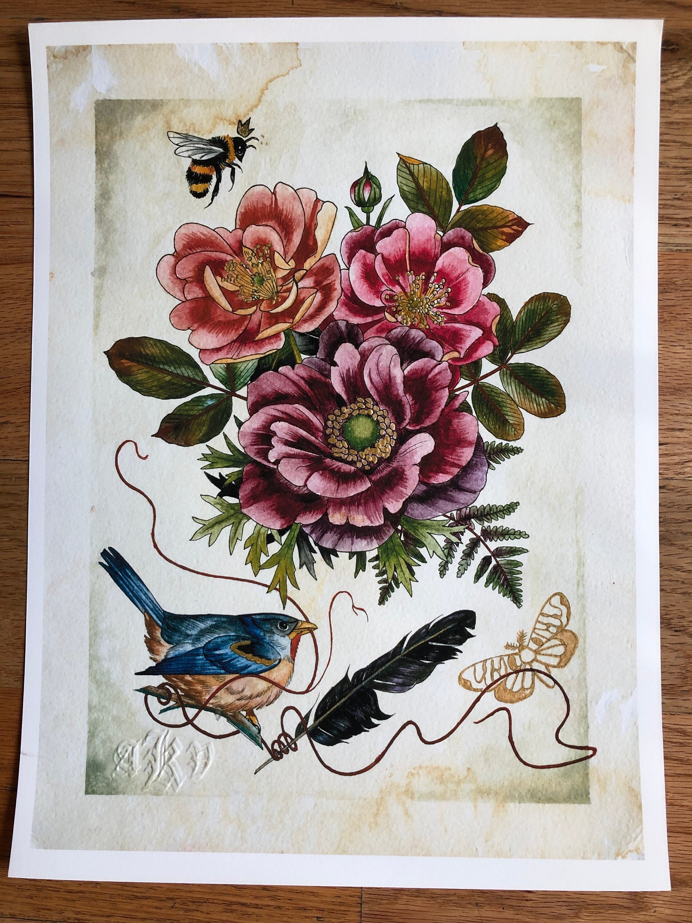 Bird, Bee, Moth and Botanicals - Etsy