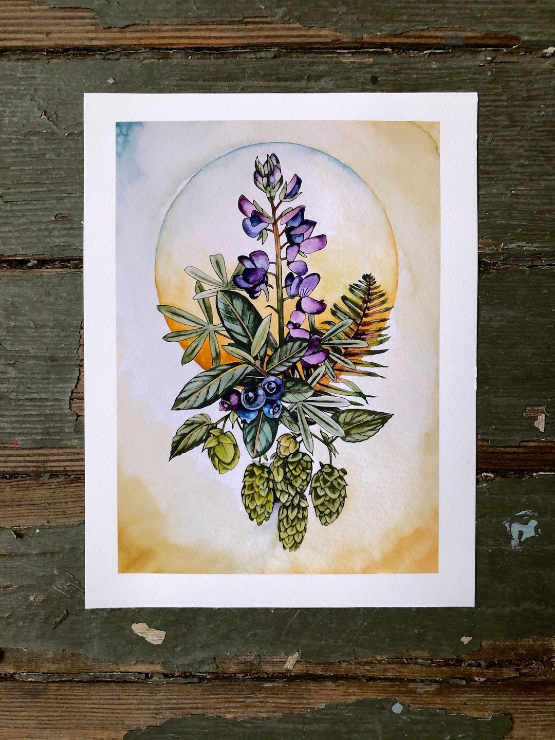 Hops, Blueberry, Lupine & Fern - Etsy