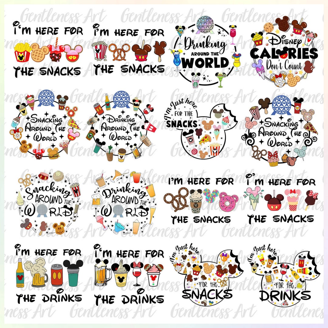 Snacking Around the World Bundle Png Svg, Drinks and Foods Svg ...