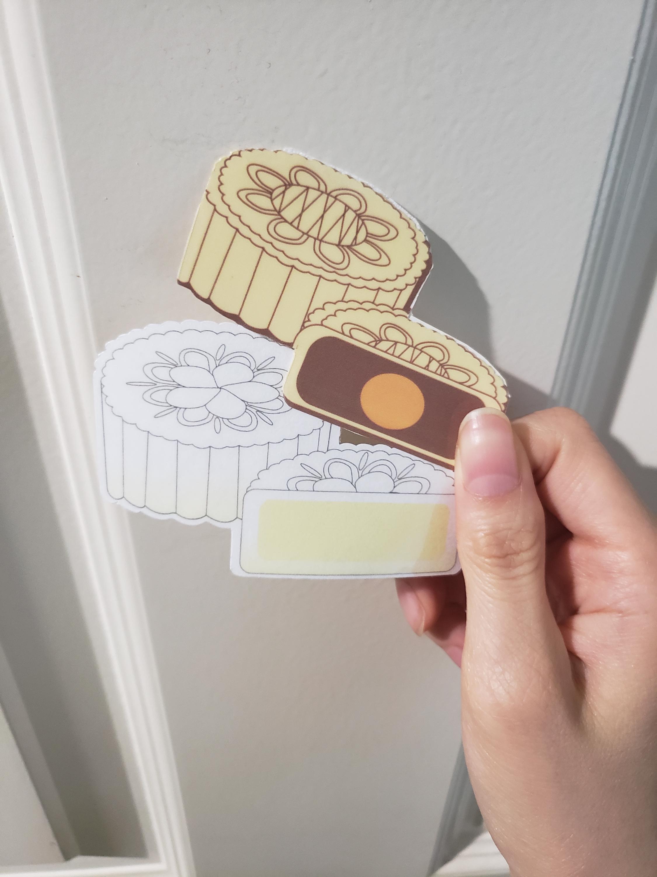 Mooncake Sticker, Mid Autumn Festival, Chinese Holiday, Dessert - Etsy