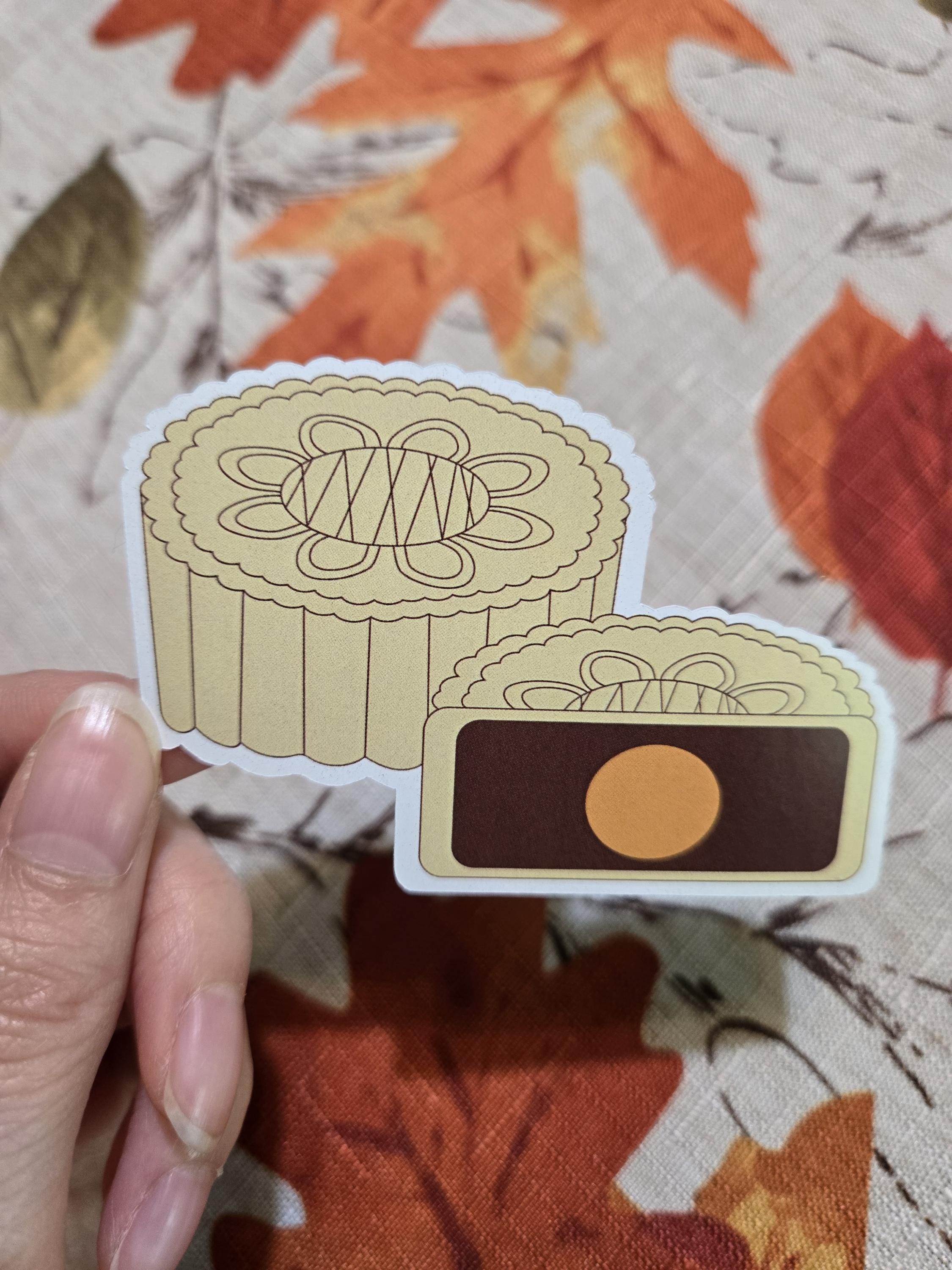 Mooncake Sticker, Mid Autumn Festival, Chinese Holiday, Dessert - Etsy