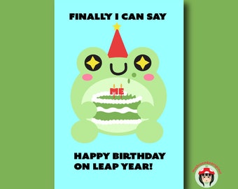 Happy Leap Year Birthday Card - Etsy