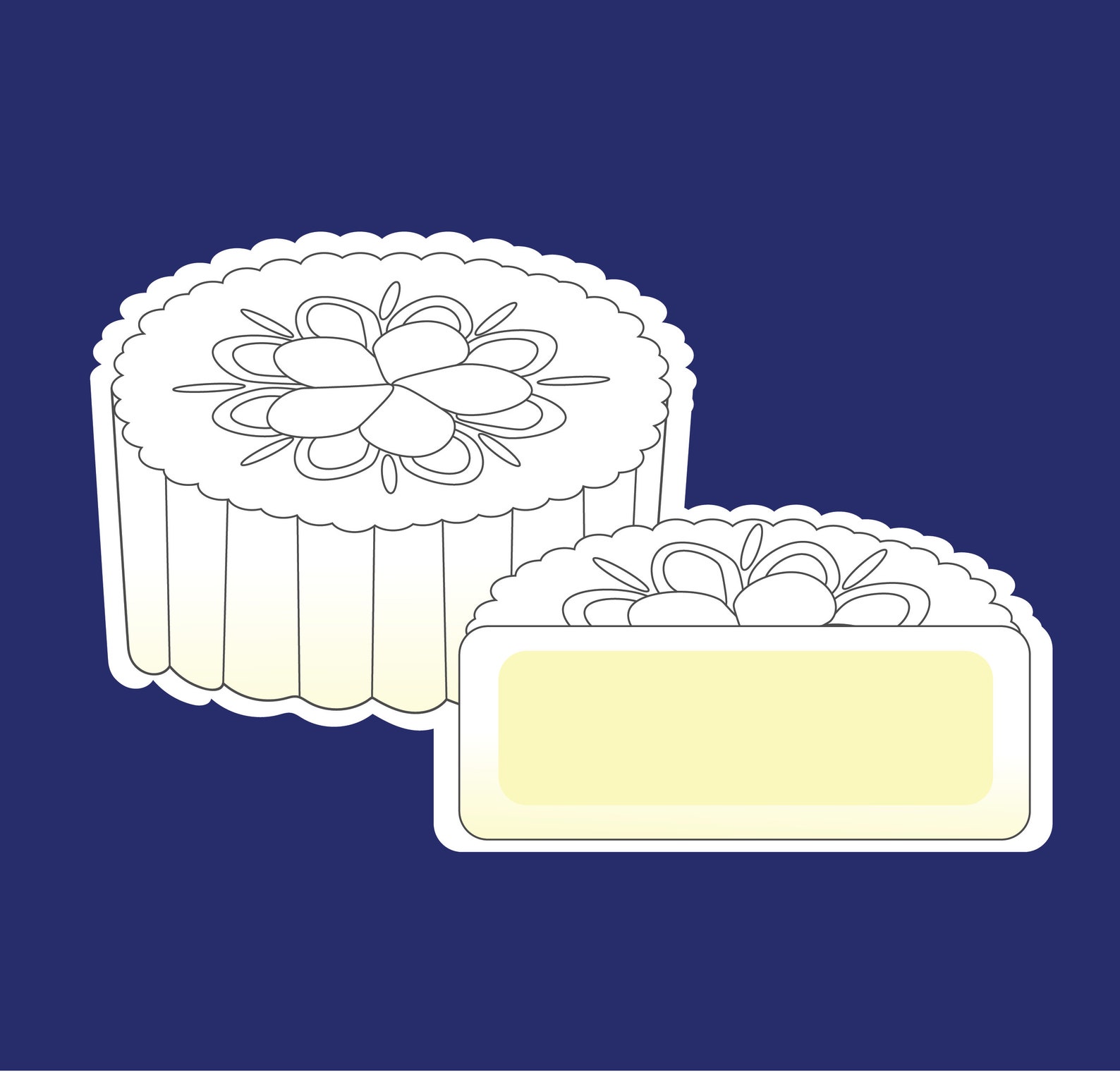 Mooncake Sticker Mid Autumn Festival Chinese Holiday - Etsy