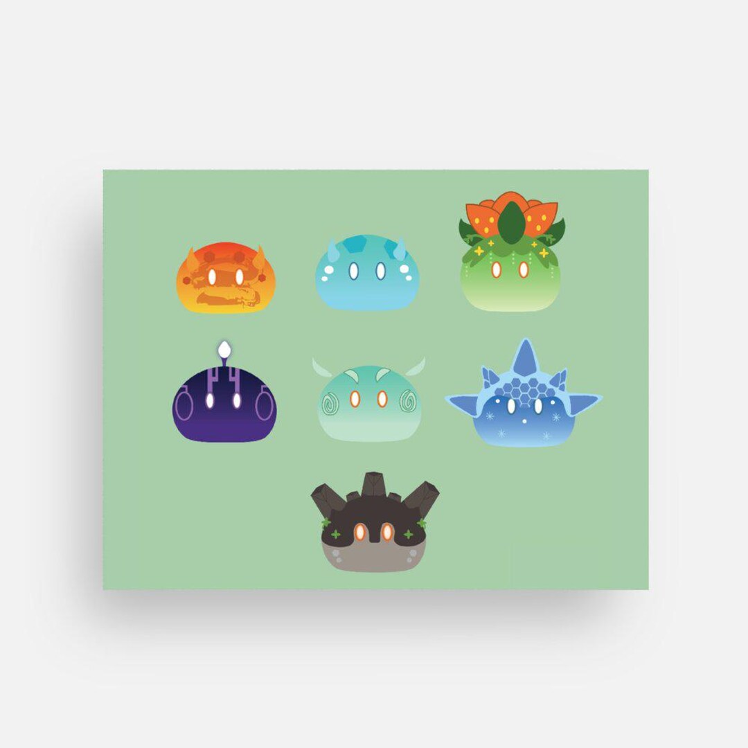 Elemental Slime Print - Etsy