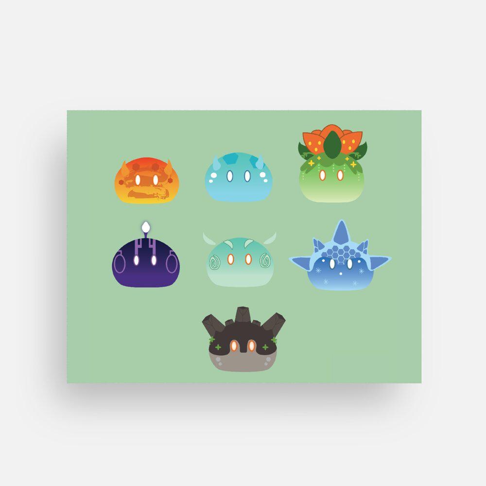 Elemental Slime Print - Etsy