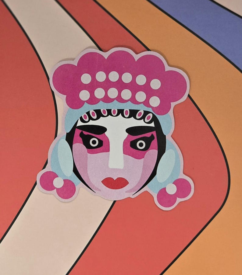 Chinese Opera Sticker - Etsy