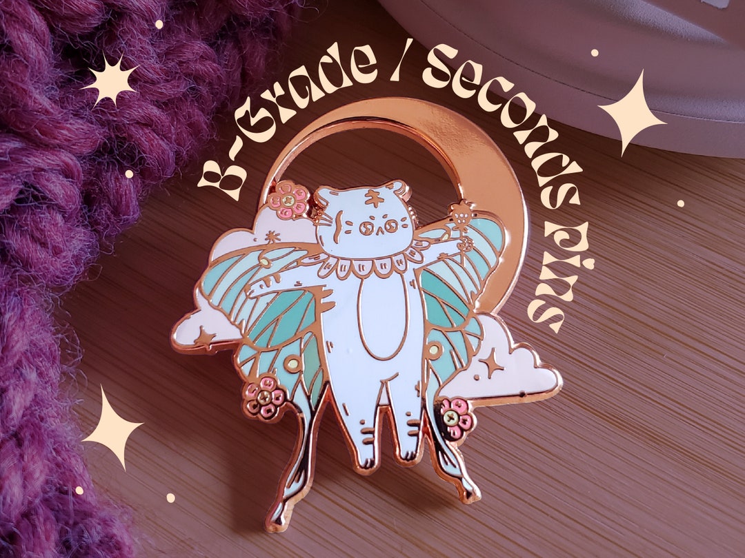 B-grade/seconds Pins: Magical Boy Hard Enamel Pin/keychain, Cute Cat ...