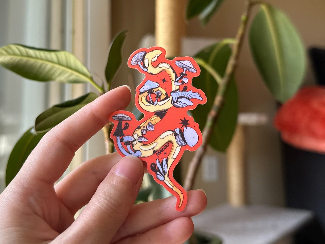 Cozy Fall Mushroom Snake Sticker Cute Autumn Themed Snake - Etsy