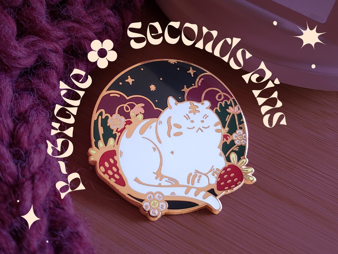 B-grade/seconds Pins: Strawberry Patch Hard Enamel Pin/keychain, Cute ...