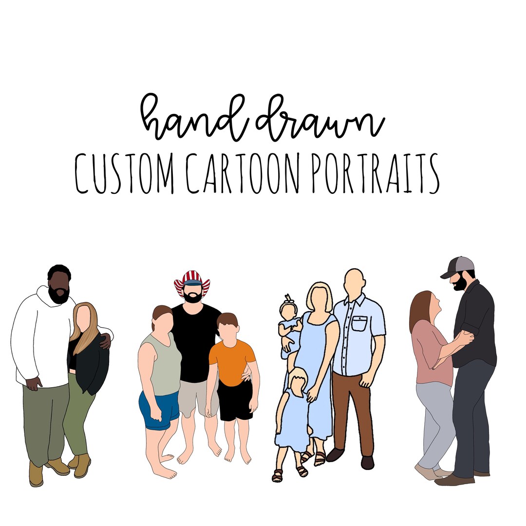 Custom Cartoon Portraits - Etsy