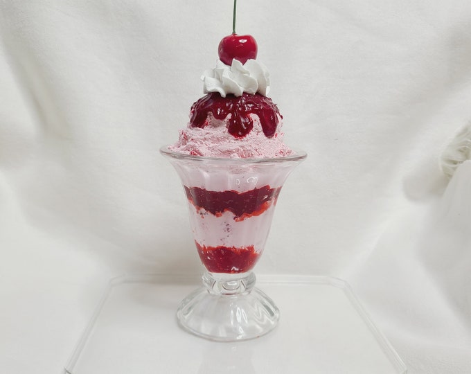Faux Cherry Sundae Shake Fake Dessert Retro Food Fake Bake Cupcake Cake ...