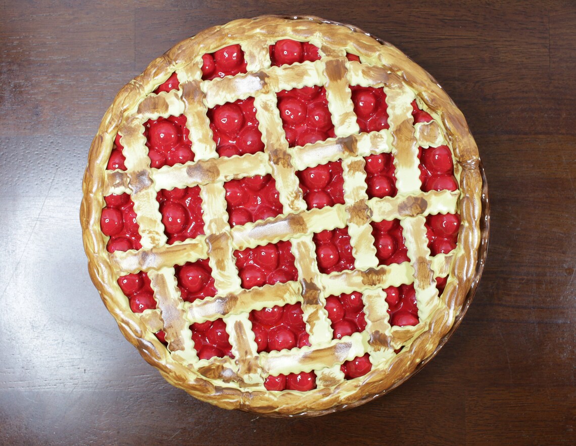 Faux Cherry Pie Fake Large 10in Pies Dessert Display Kitchen - Etsy