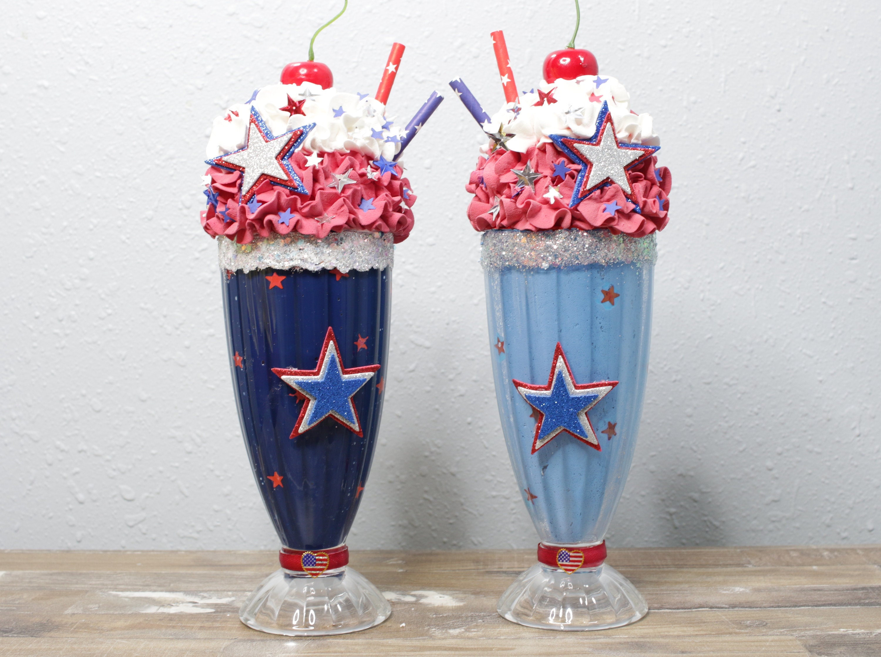 Faux Fourth of July Shake Stars Independence Day Shake Ice | Etsy