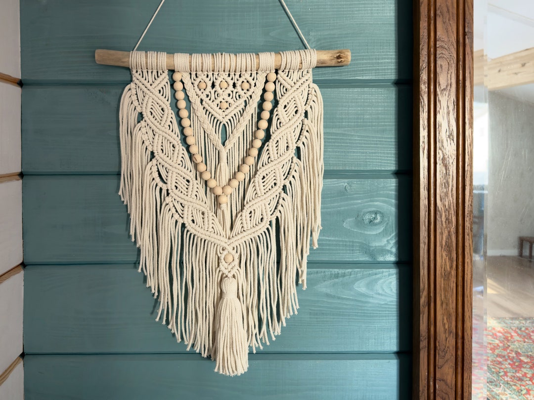 Boho Macrame Wall Hanging, Eclectic Home Decor, Boho Wall Art, Mid ...