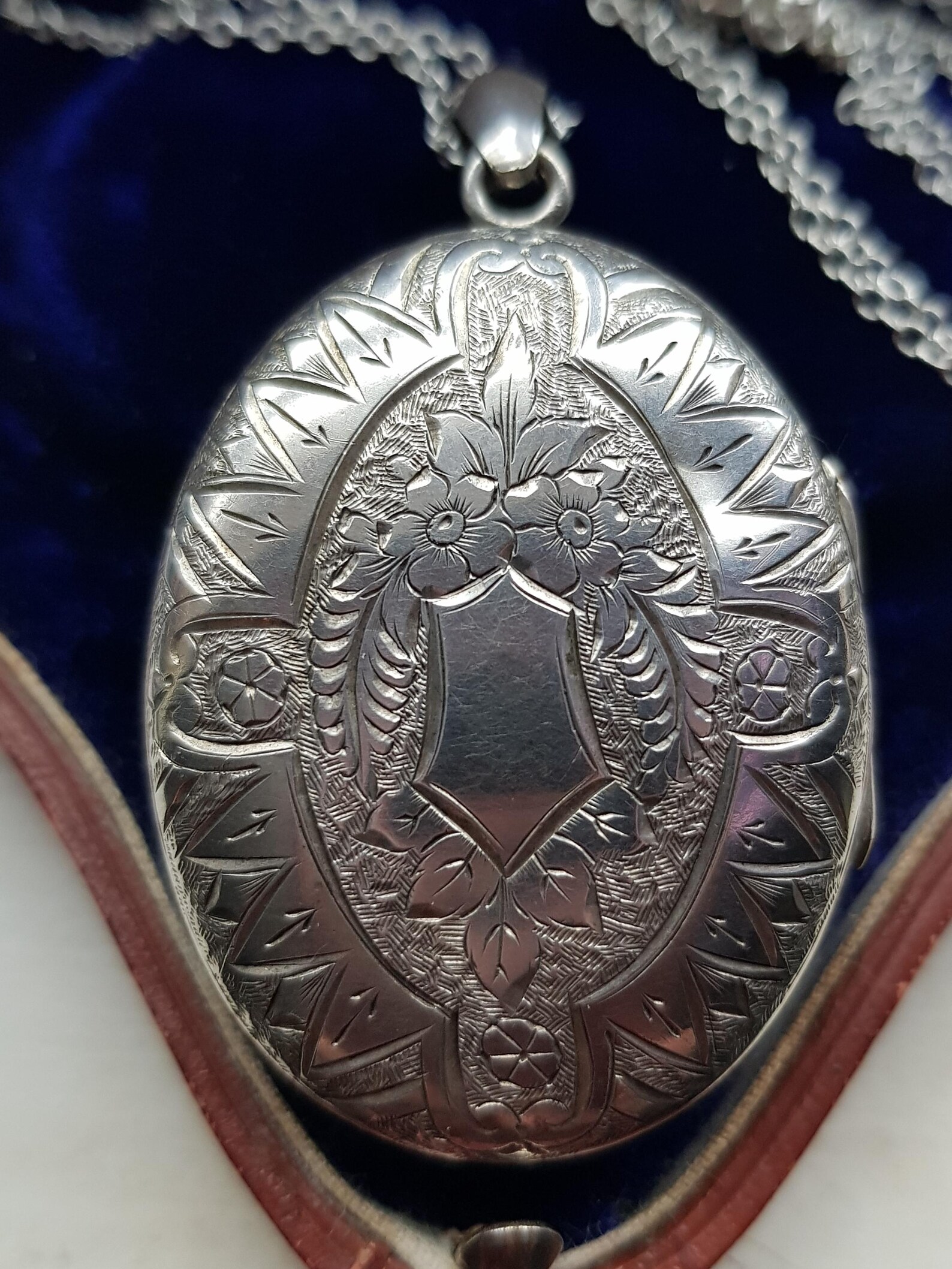 Antique Victorian Sterling Silver Aesthetic Ivy Leaf Locket Necklace ...