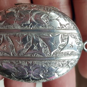 Antique Victorian Sterling Silver Aesthetic Ivy Leaf Locket Necklace ...