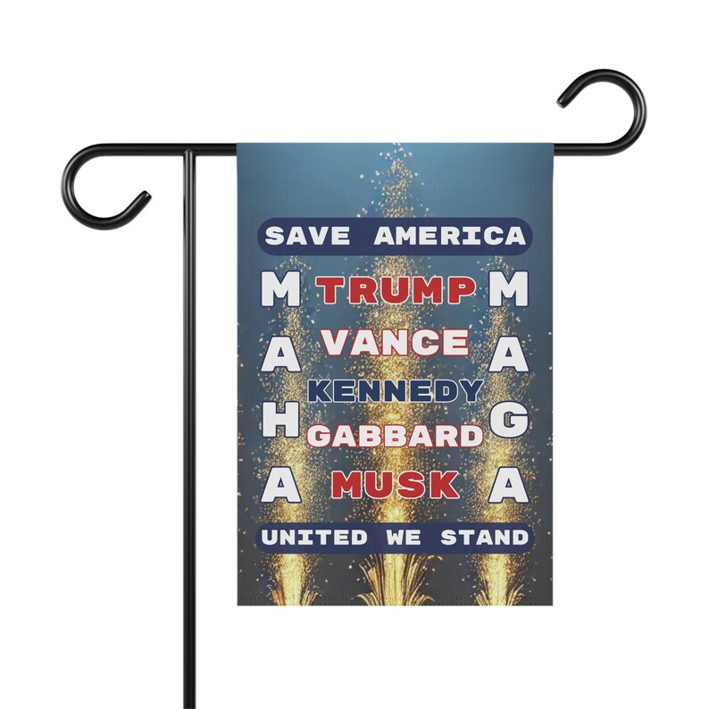 Trump Vance Kennedy Gabbard Musk Garden Flag Sign 12x18 FLAG ONLY Vote ...