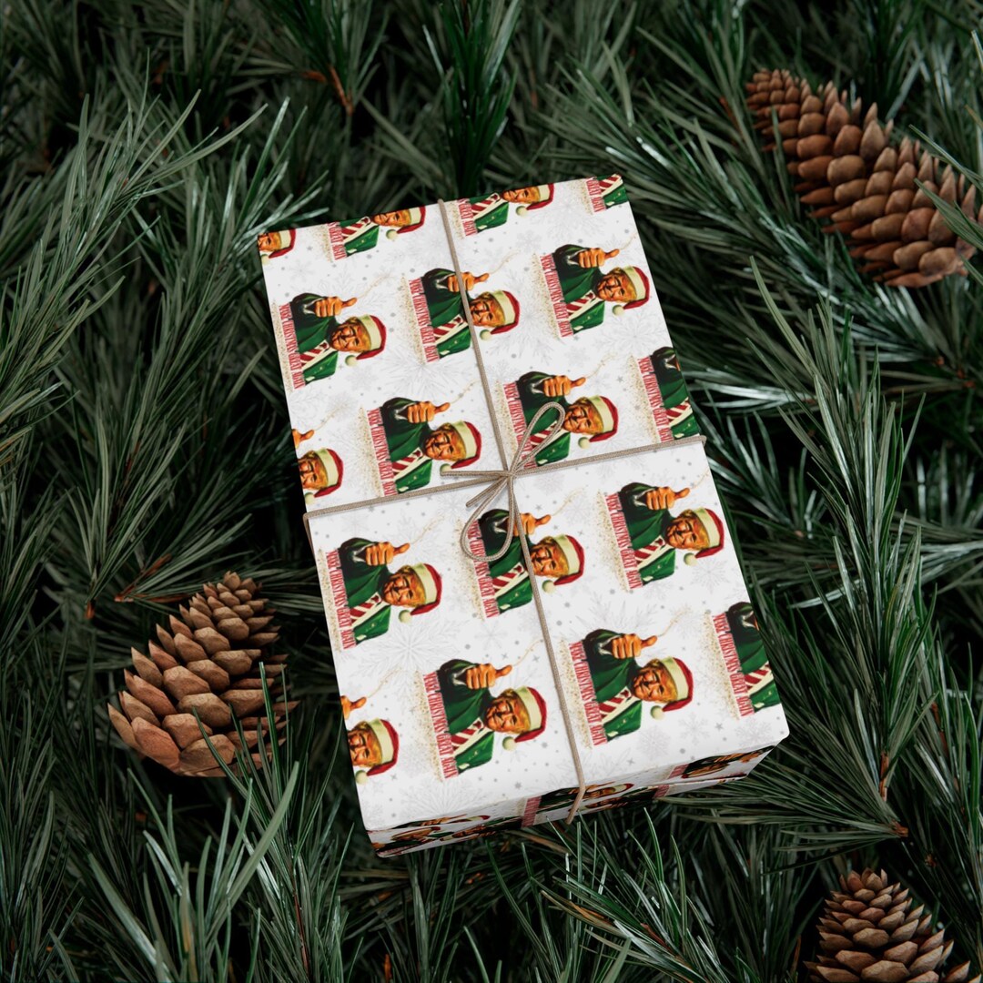 Trump Claus MAGA Santa Gift Wrap Roll Patriotic Trump Won Wrapping ...