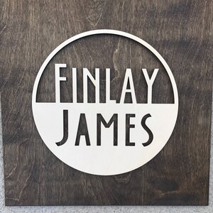 Custom Round Baby Name Sign - Etsy