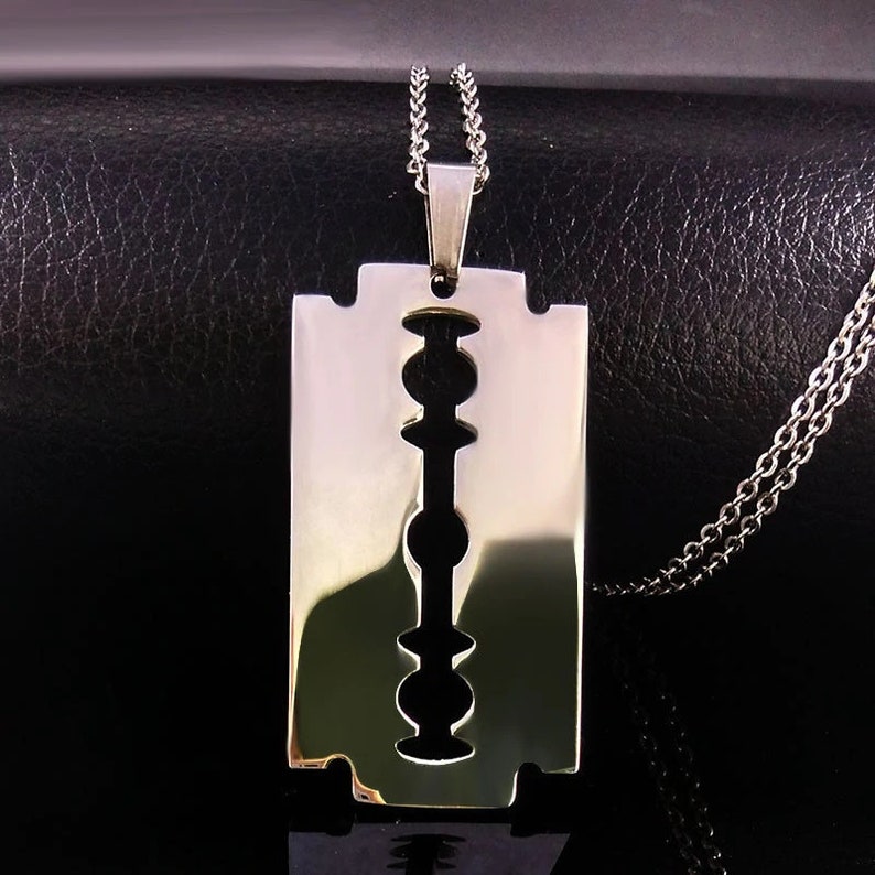 Razor Blade necklace | Etsy