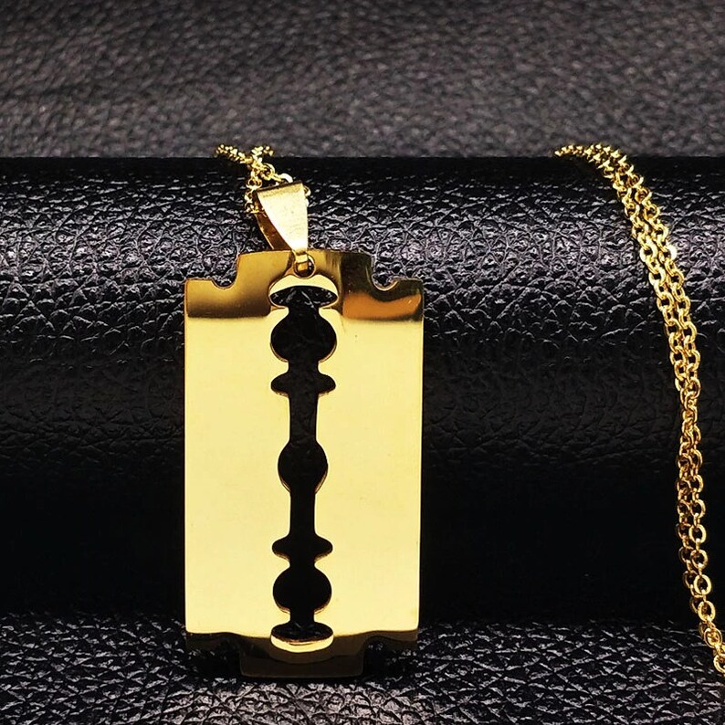 Razor Blade necklace | Etsy