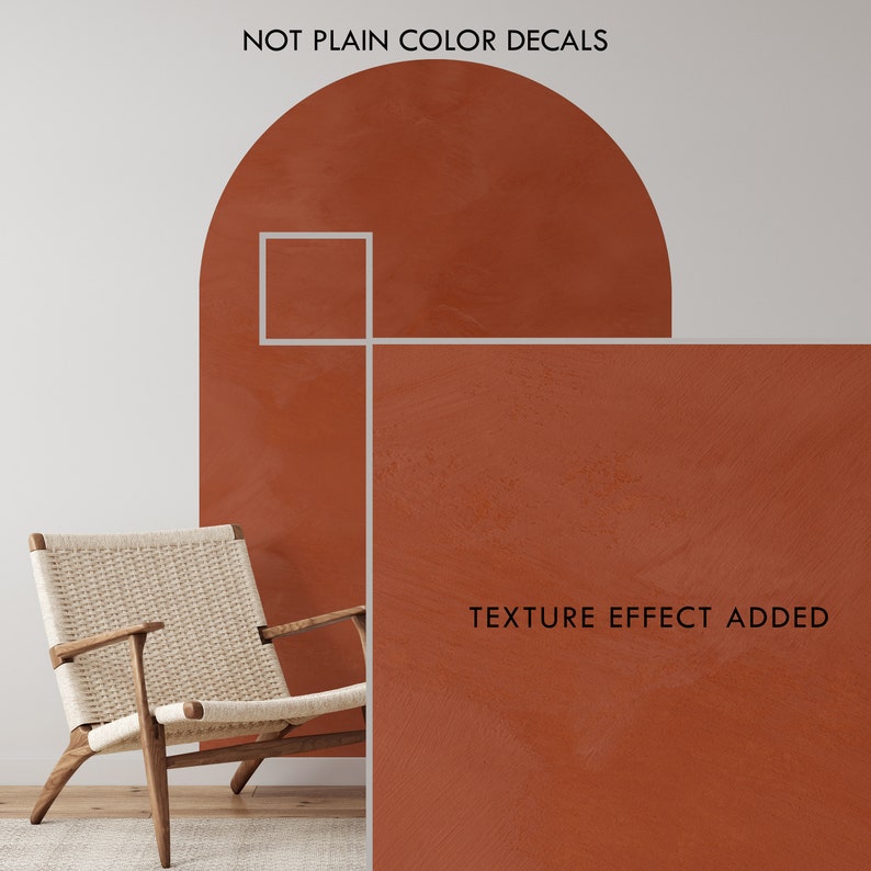 Warm Latte Neutral Arch Wall Decal Minimalist Color Block - Etsy