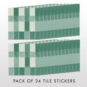 Highlands Green Vinyl Tile Decal Stickers Pack, for Floors Kitchen ...