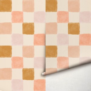 Boho Checkered Wallpaper A371 Peel and Stick Removable Repositionable ...