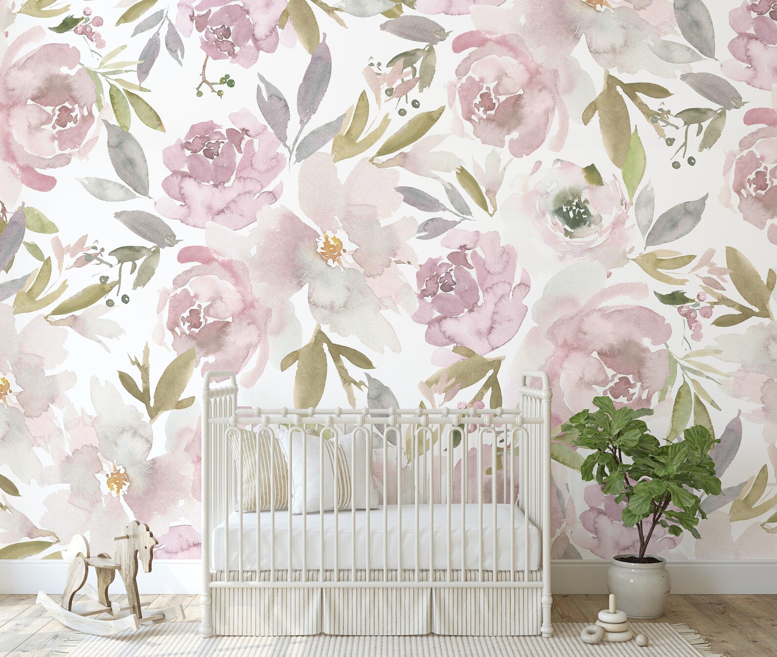 Rose Garden Mural KM179 Large Scale Wallpaper Floral Peel | Etsy