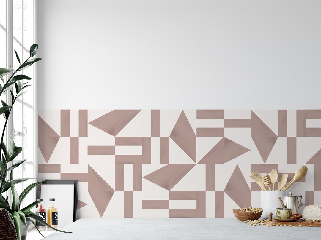 Geometric Tile Sticker Pack: Boho Vinyl Decal, Peel and Stick - Etsy
