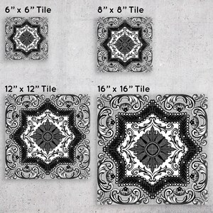 Classic Black Italian Full Tile Decal Vinyl Stickers Mosaic Pack ...