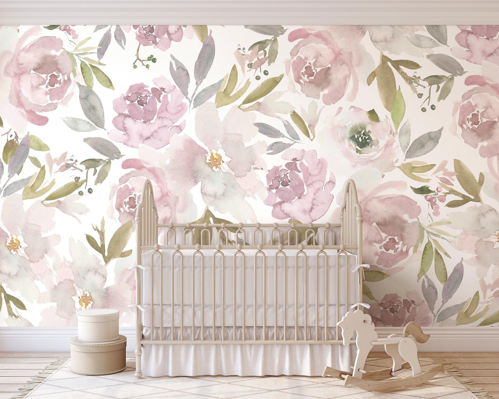 Rose Garden Mural KM179 Large Scale Wallpaper Floral Peel - Etsy