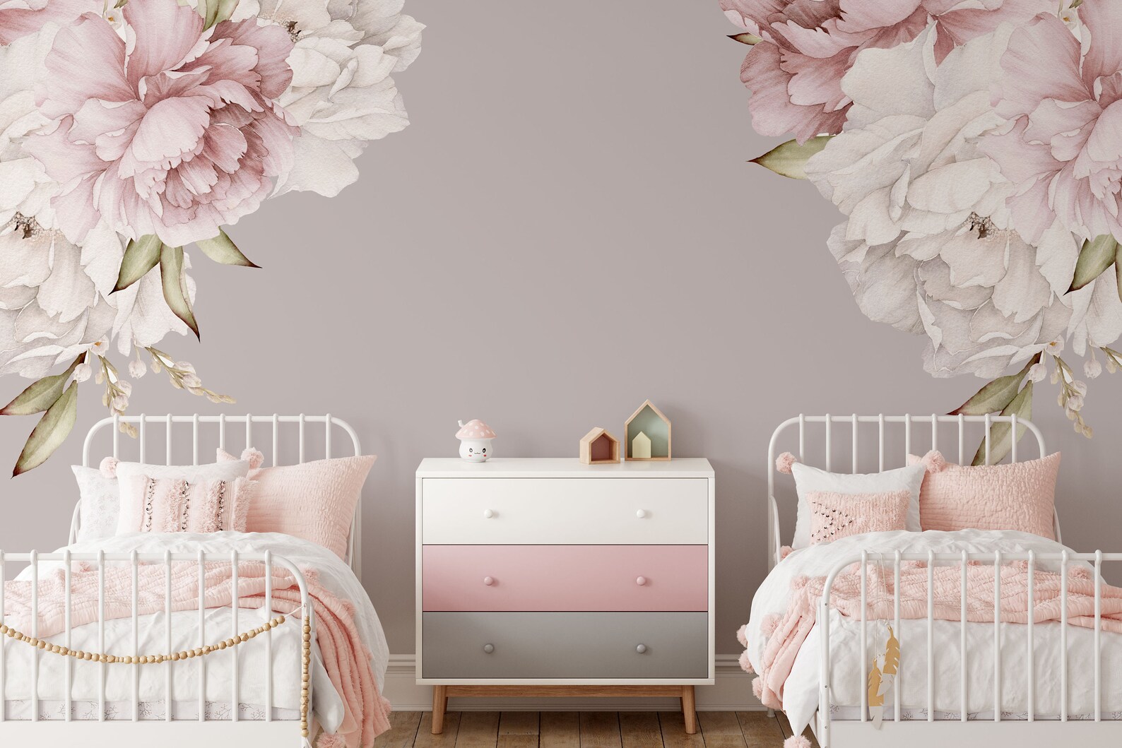 Sweet Pinky Peony Bouquet Decals D085 Nursery Floral Corner | Etsy