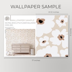Neutral Boho Little Flower Wallpaper A320 Peel and Stick Removable ...