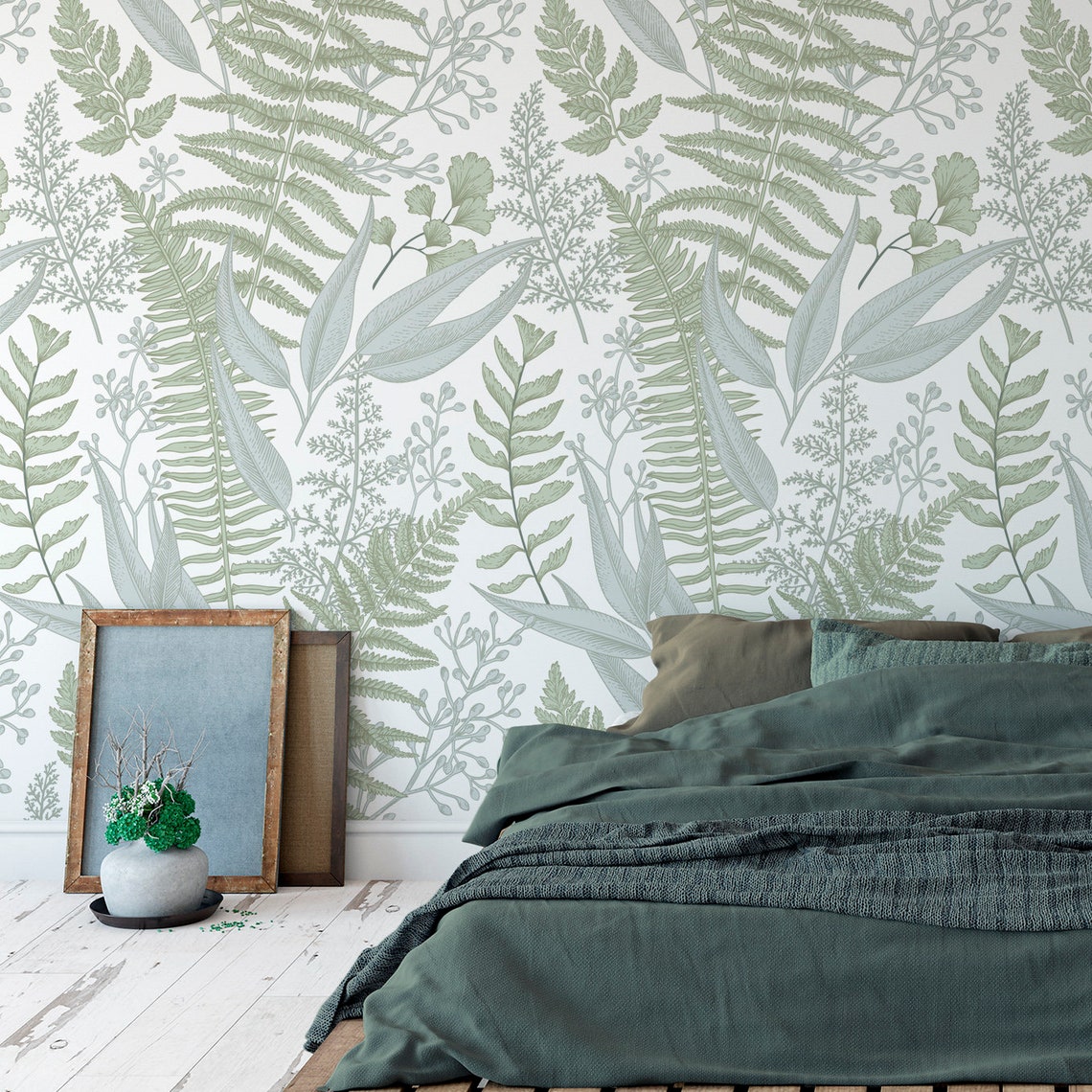 Light Foliage Fern E009 Removable and Repositionable Peel and - Etsy