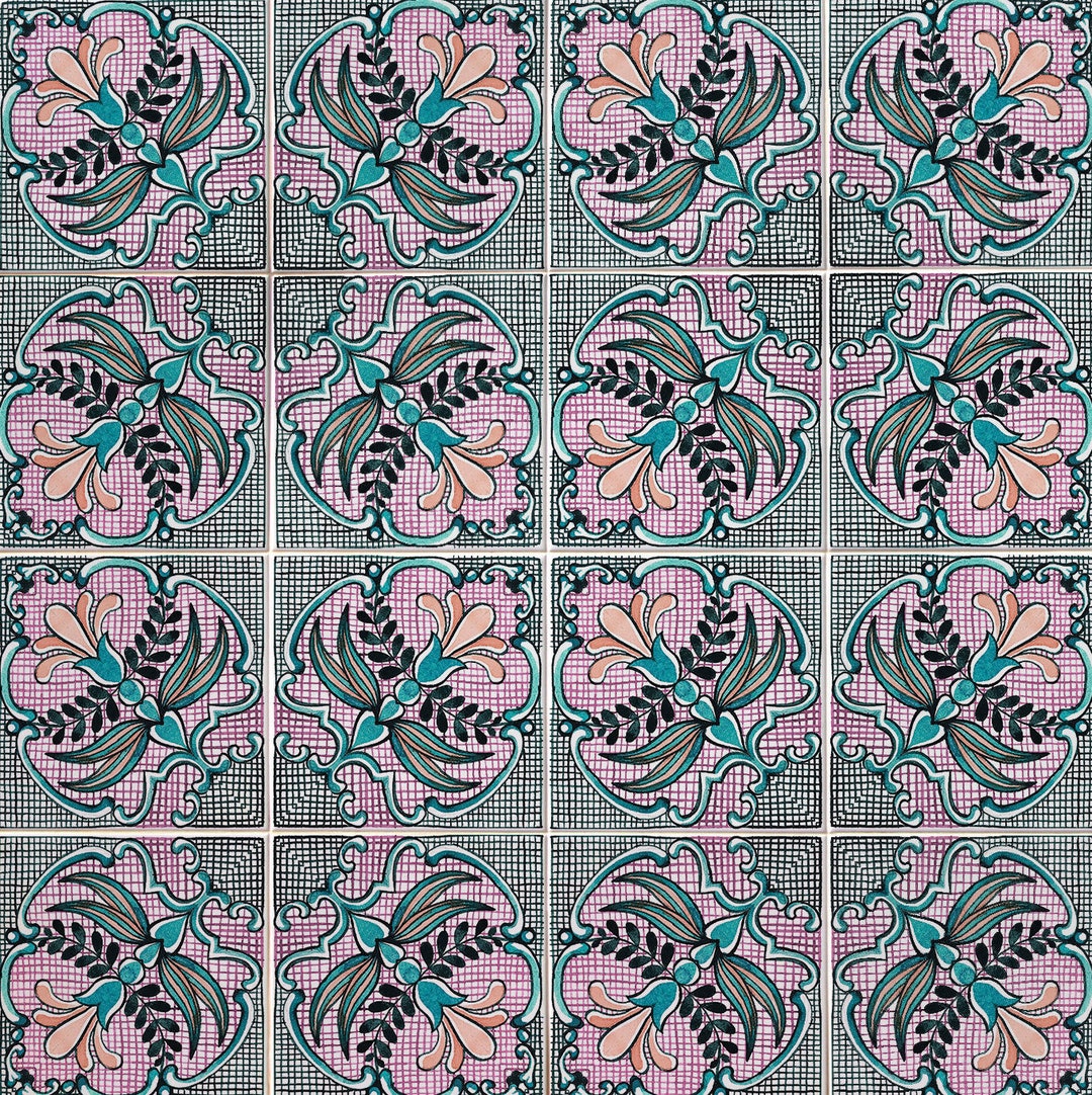 Tile Stickers Elegant Milan Quart Tile Decal Vinyl Stickers Floor ...