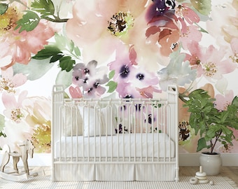 Large Scale Floral Wallpaper | Etsy