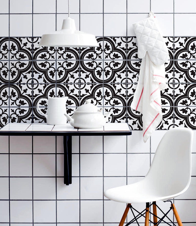 Tile Stickers Black Fatima Quart Tile Decal Vinyl Stickers - Etsy UK