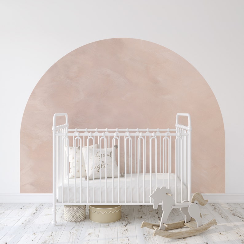 Antique Pink Arch Wall Decal Minimalist Color Block Arch - Etsy